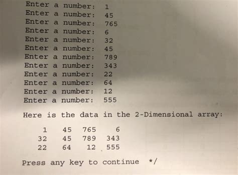 Solved Hw2c Two Dimensional Array Write A Program That