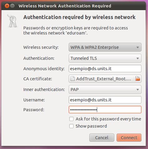 Connect Wifi Linux [area Dei Servizi Ict Documentation]
