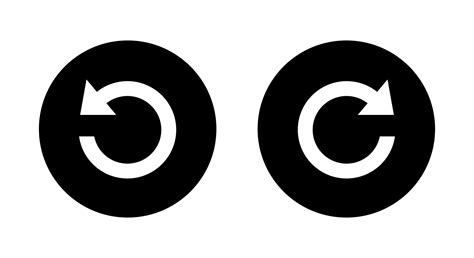 Redo And Undo Icon Vector Circular Arrow Symbol Isolated On Circle Background 25379536 Vector