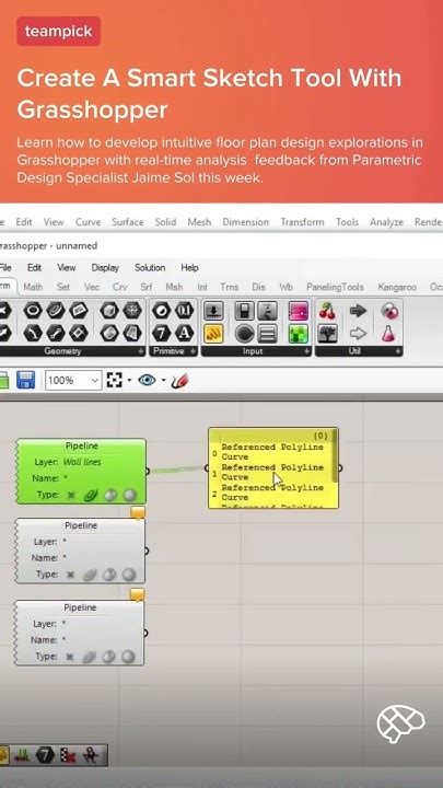 How To Make A Smart Sketch Tool In Grasshopper Parametricdesign Youtube