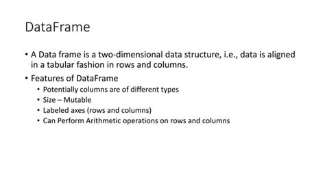 Introduction To Pandas Pptx Programming Languages Computing