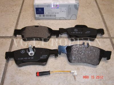 Mercedes W211 E Class Genuine Rear Brake Pad Setpads Wsensor E320