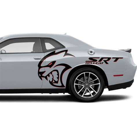 Two Colors Srt Hellcat Red Eye Side Decals Stickers For Dodge