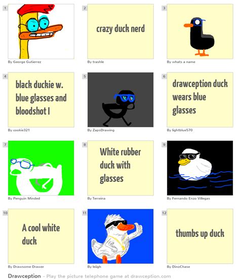 Crazy Duck Nerd Drawception