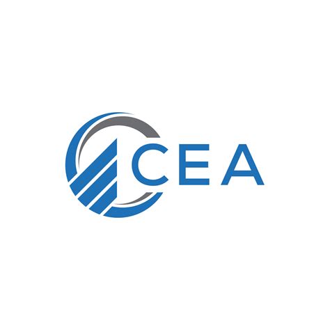 Cea Flat Accounting Logo Design On White Background Cea Creative Initials Growth Graph Letter