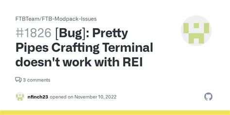 Bug Pretty Pipes Crafting Terminal Doesnt Work With Rei · Issue