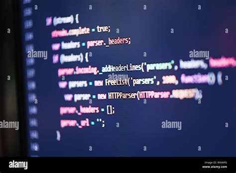 Colorful Programming Code On A Computer Monitor Screen Stock Photo Alamy