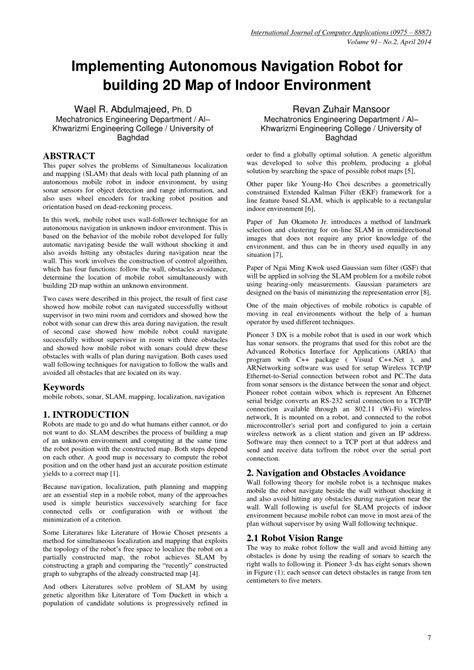 Pdf Implementing Autonomous Navigation Robot For Building 2d Map Of