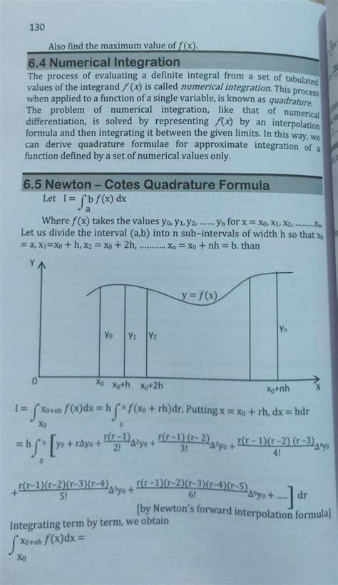 Campus Book Unit Vi Numerical Differentiation And Integration Numerical Analysis Book Pdf