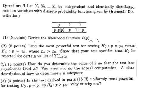 Let Y Y Yn Be Independent And Identically Chegg Com