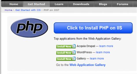 Install Php With Microsoft Web Platform Installer 20 Ruslany Blog