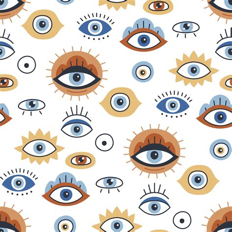 Seamless Pattern Design With Evil Eye 7254160 Vector Art At Vecteezy