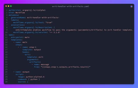 Exit Handler With Artifacts Yaml Argoproj Argo Workflows Sourcegraph