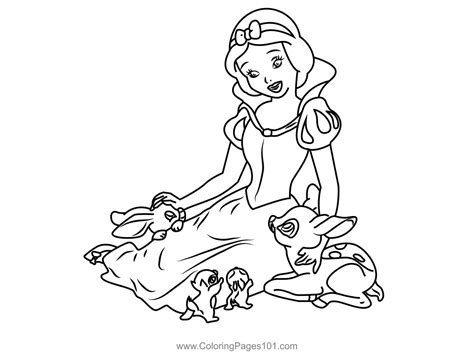 Snow White Dwarfs Coloring Pages