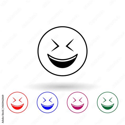 Mockery Multi Color Icon Simple Thin Line Outline Vector Of Emoji