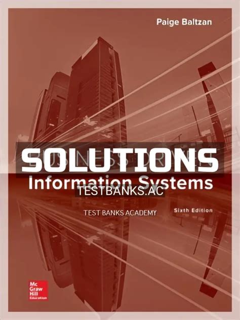 Solutions Manual For Business Driven Information Systems 6th Edition By Baltzan Test Banks Ac