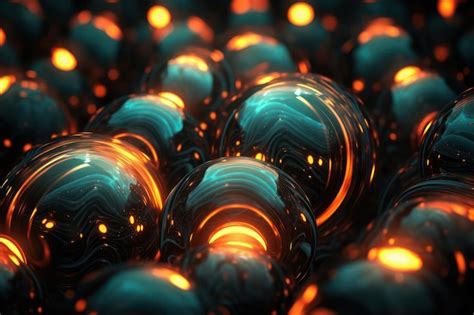 Premium Ai Image Abstract Patterns With Glowing Fireflies