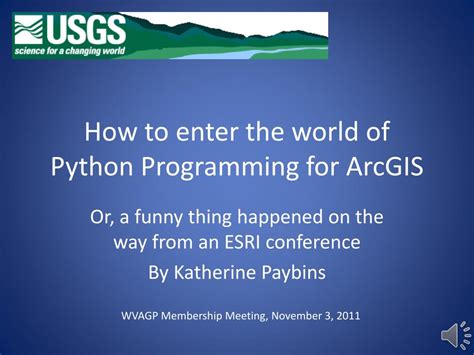 Ppt How To Enter The World Of Python Programming For Arcgis