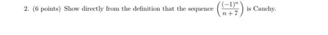 solved 2 6 points show directly from the definition that