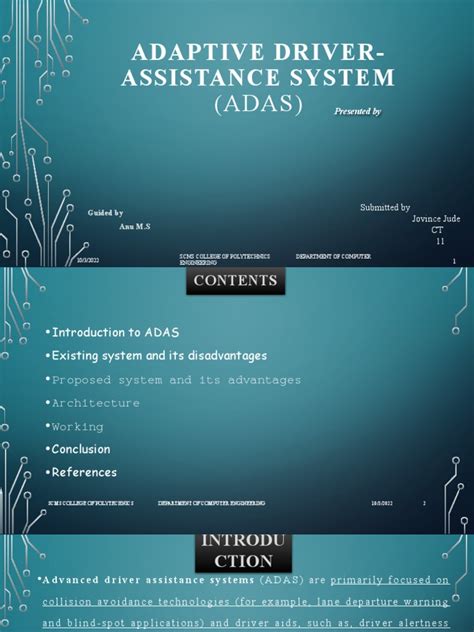 Adaptive Driver Assistance System Adas Pdf Traffic Road Transport
