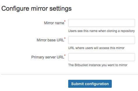 Set Up A Mirror Bitbucket Data Center 100 Atlassian Documentation