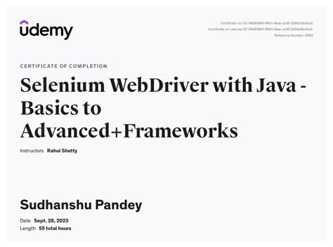 Sudhanshu Pandey On Linkedin Automationtesting Seleniumwebdriver Testautomation Udemycourse