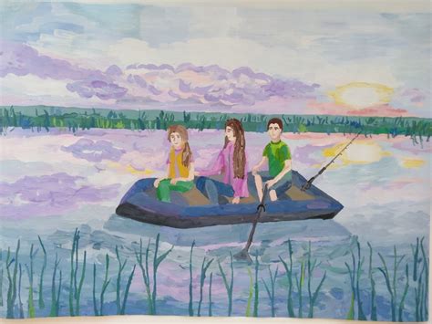 Семья на природе рисунок 53 фото