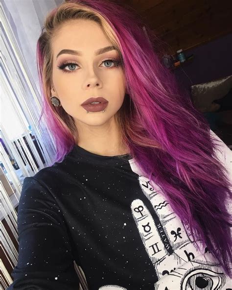 Девочка с фиолетовыми волосами 66 фото