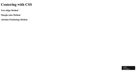 Css Centering Div Codesandbox