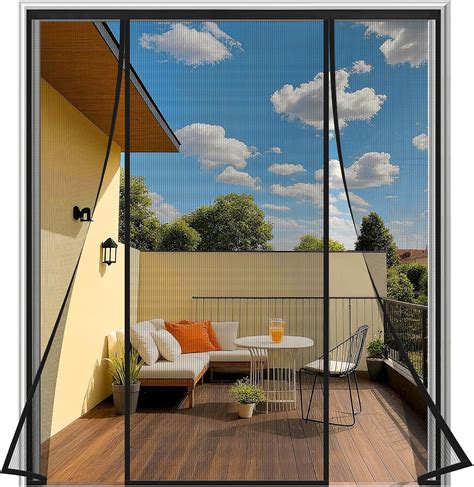 Sailimay Mosquitera Puerta Magnética 185x230 Cm Negro Translucida Con