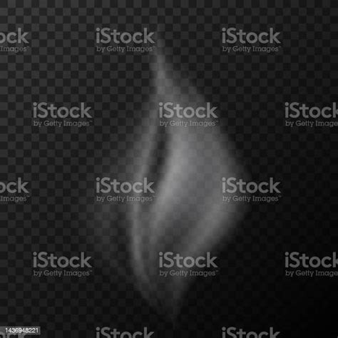 투명한 배경에 연기 증기 연기 모양 흡연 증기 스트림 증기 파 반투명 현실적인 3d 효과 고립 된 벡터 세트 증기에 대한 스톡