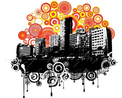 도시 그런 지 배경 무료 벡터