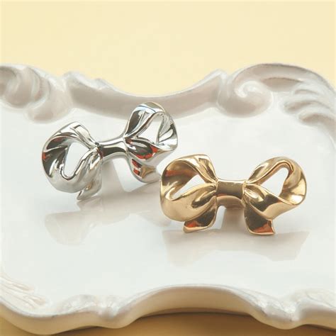 Brass Bow Drawer Knobs Pulls Dresser Knobs Kitchen Knobs Cabinet Pulls