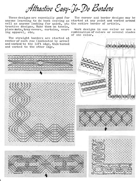 Huck Weaving Swedish Weaving Patterns Easy To Do Borders