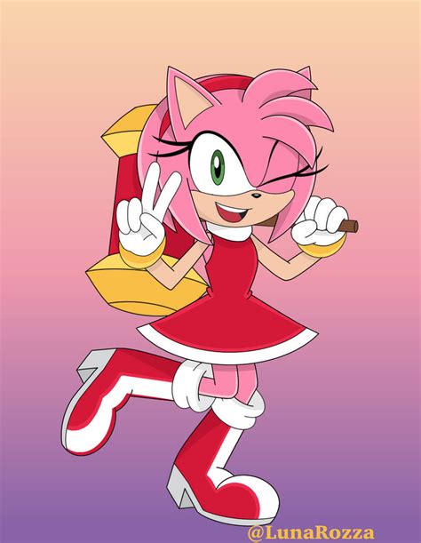 Amy Rose Hammer Time By Lunarozza On Deviantart