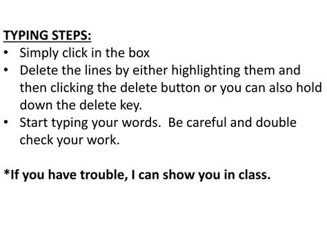 PPT TYPING STEPS Simply Click In The Box PowerPoint Presentation Free Download ID
