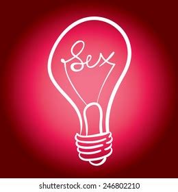 Vector Lighting Bulb Sex Hand Lettering Stock Vector Royalty Free Shutterstock