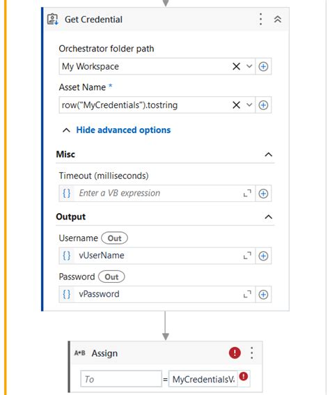 how to apply credentials stored as asset in orchestrator orchestrator uipath community forum