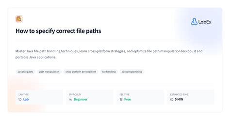 How To Specify Correct File Paths Labex