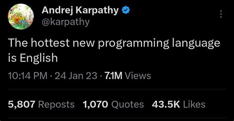 English Is The New Programming Language Says Ai Expert Ahmed Sobih Posted On The Topic Linkedin