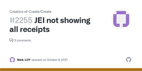 Jei Not Showing All Receipts · Issue 2255 · Creators Of Createcreate