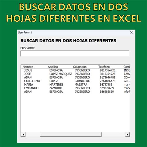 Como Buscar Datos En Dos Hojas En Excel En Formulario Conociendo Excel