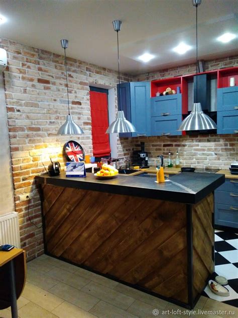 Барная стойка в стиле лофт Loft Style на заказ в интернет магазине Ярмарка Мастеров по цене