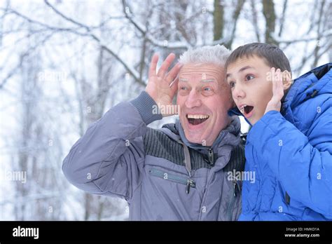 Grandfather With Grandson Together Stock Photo Alamy