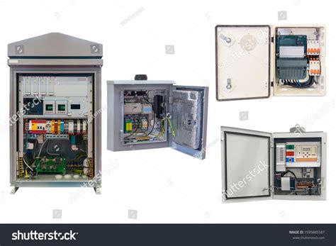 Four Electrical Control Cabinet Open Door Stock Photo Shutterstock