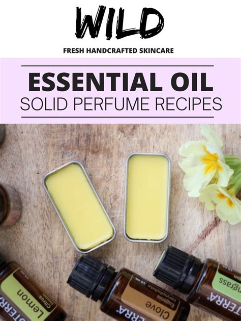 Recipe Essential Oil Solid Perfume Download Etsy