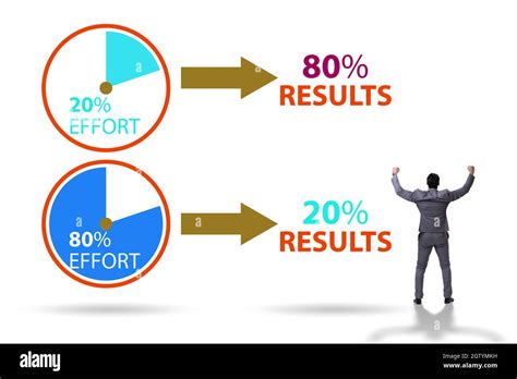 Businessman In The Pareto Rule Illustration Stock Photo Alamy