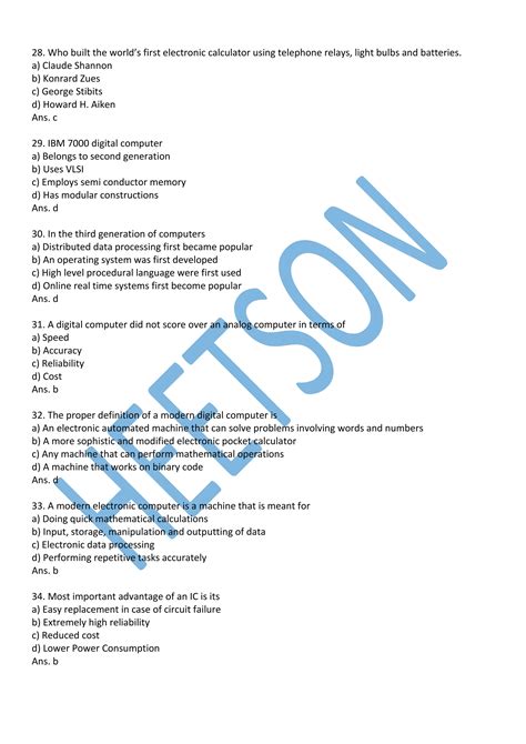 Introduction To Concepts Of Computer MCQ PDF