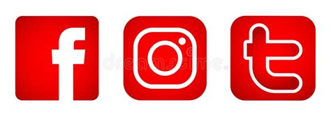 Red Facebook Logo Stock Illustrations 1273 Red Facebook Logo Stock