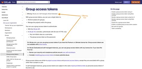 Gitlab Impossible To Enable Group Access Token How To Use Gitlab